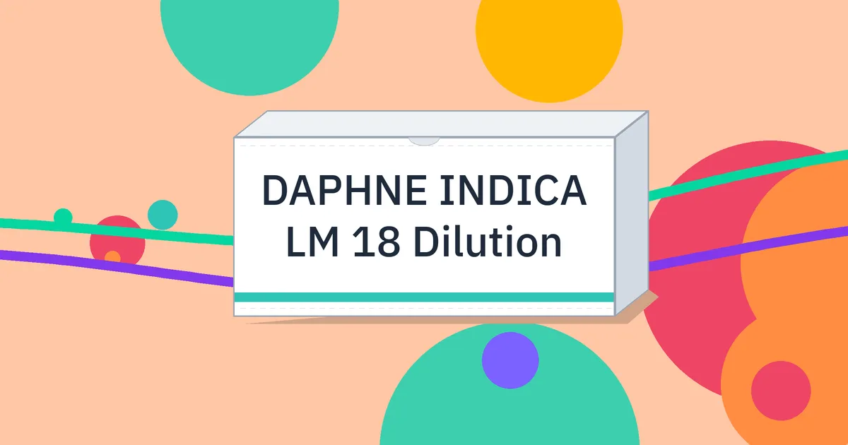 Symbolbild: Packung mit der Aufschrift DAPHNE INDICA LM 18 Dilution (PZN 13461524) – Verfügbarkeit und Bezug in Apotheken in Frankfurt am Main