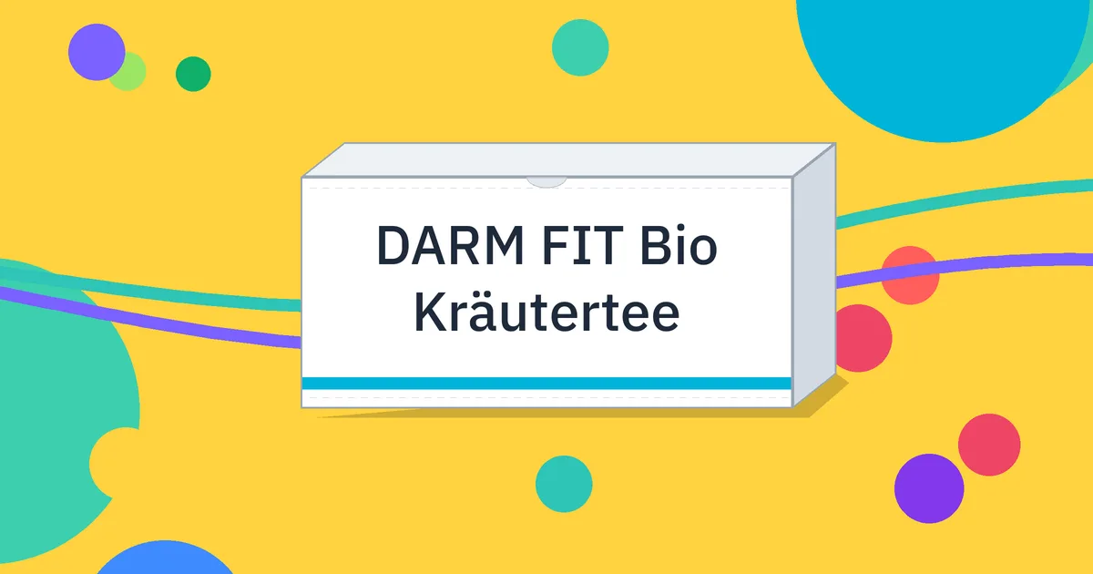 Symbolbild: Packung mit der Aufschrift DARM FIT Bio Kräutertee (PZN 17828542) – Verfügbarkeit und Bezug in Apotheken in Frankfurt am Main