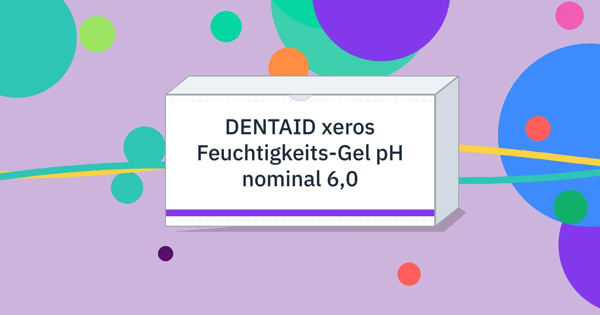 Symbolbild: Packung mit der Aufschrift DENTAID xeros Feuchtigkeits-Gel pH nominal 6,0 (PZN 07686704) – Verfügbarkeit und Bezug in Apotheken in Frankfurt am Main