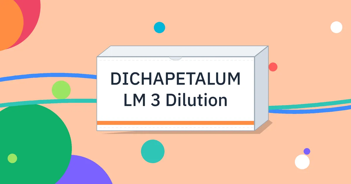 Symbolbild: Packung mit der Aufschrift DICHAPETALUM LM 3 Dilution (PZN 13464149) – Verfügbarkeit und Bezug in Apotheken in Frankfurt am Main