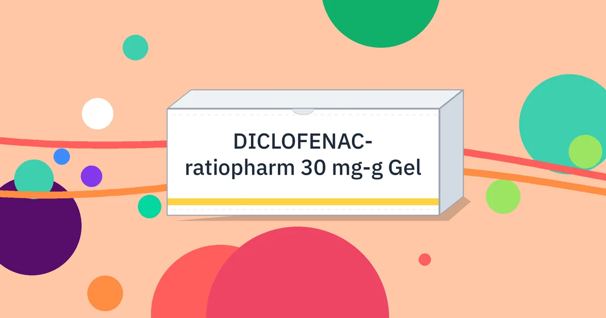 Symbolbild: Packung mit der Aufschrift DICLOFENAC-ratiopharm 30 mg-g Gel (PZN 14164834) – Verfügbarkeit und Bezug in Apotheken in Frankfurt am Main