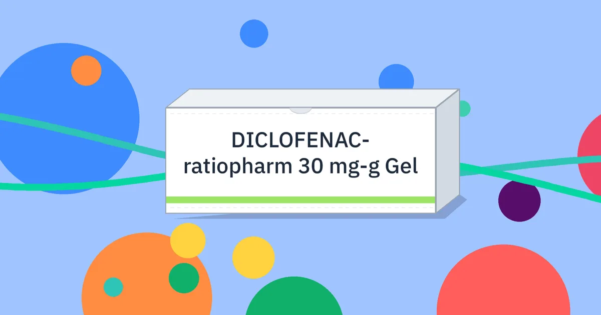Symbolbild: Packung mit der Aufschrift DICLOFENAC-ratiopharm 30 mg-g Gel (PZN 14164797) – Verfügbarkeit und Bezug in Apotheken in Frankfurt am Main
