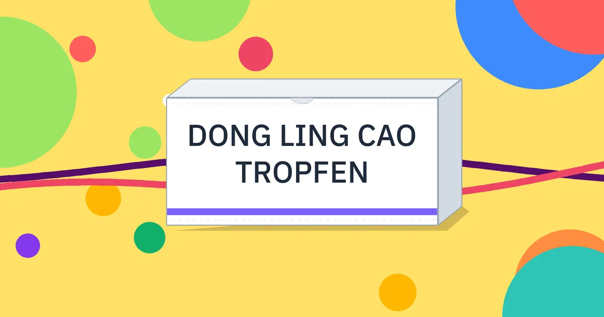 Symbolbild: Packung mit der Aufschrift DONG LING CAO TROPFEN (PZN 17623573) – Verfügbarkeit und Bezug in Apotheken in Frankfurt am Main