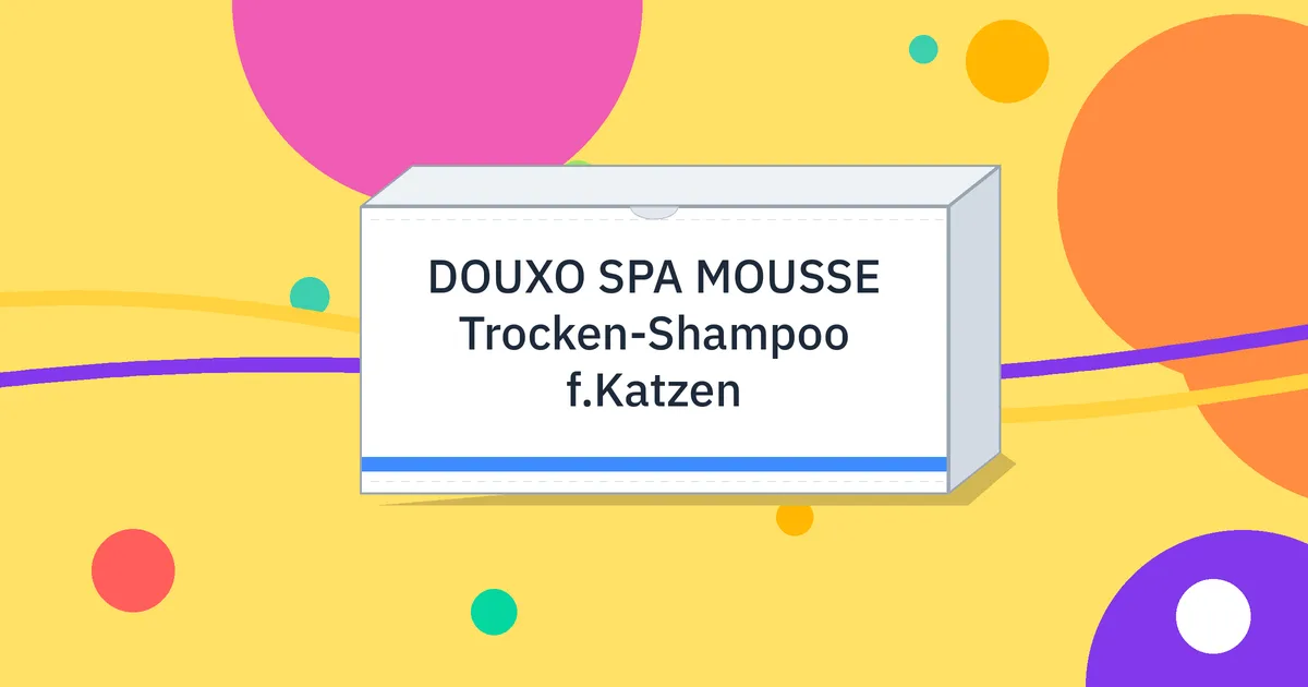 Symbolbild: Packung mit der Aufschrift DOUXO SPA MOUSSE Trocken-Shampoo f.Katzen (PZN 20810267) – Verfügbarkeit und Bezug in Apotheken in Frankfurt am Main
