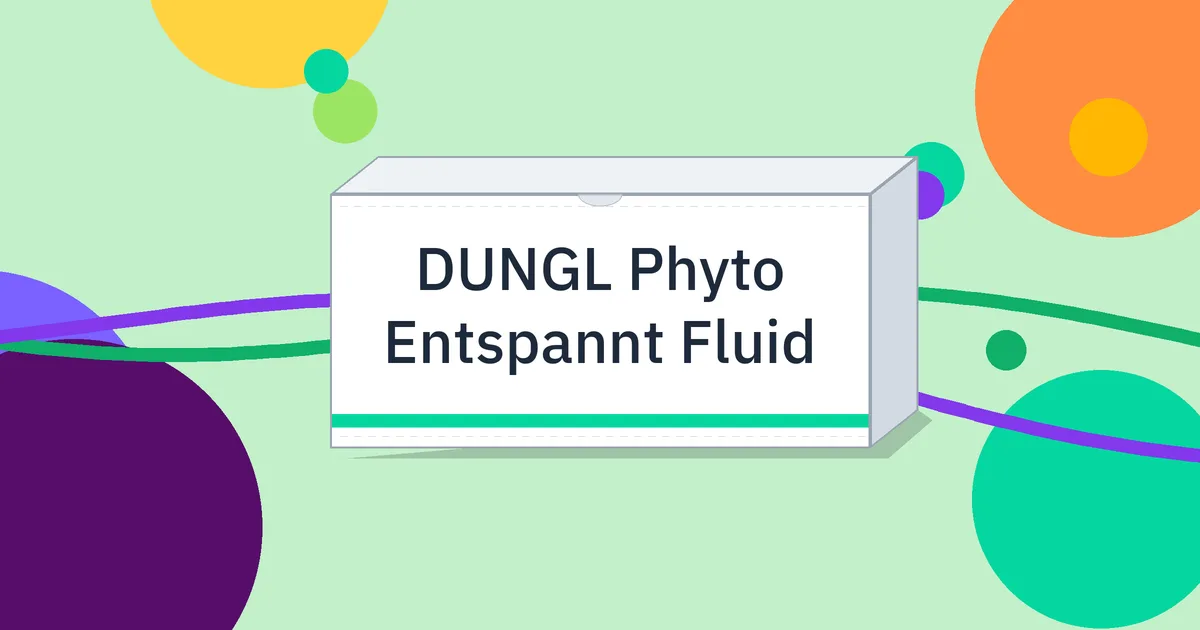 Symbolbild: Packung mit der Aufschrift DUNGL Phyto Entspannt Fluid (PZN 19484957) – Verfügbarkeit und Bezug in Apotheken in Frankfurt am Main