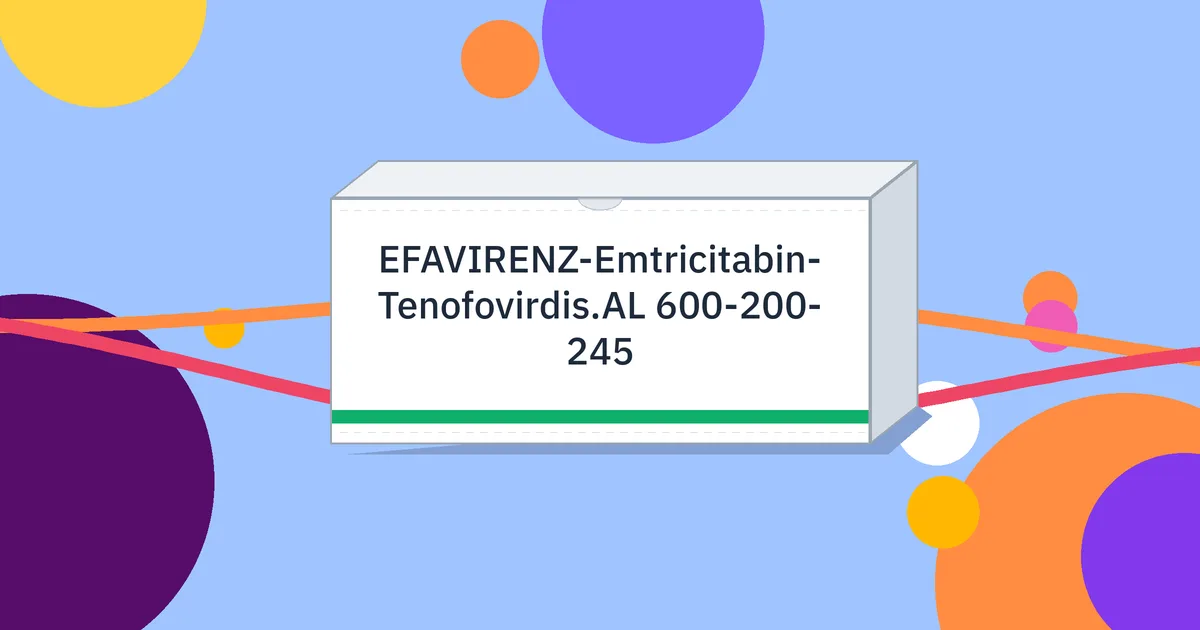 Symbolbild: Packung mit der Aufschrift EFAVIRENZ-Emtricitabin-Tenofovirdis.AL 600-200-245 (PZN 13417463) – Verfügbarkeit und Bezug in Apotheken in Frankfurt am Main