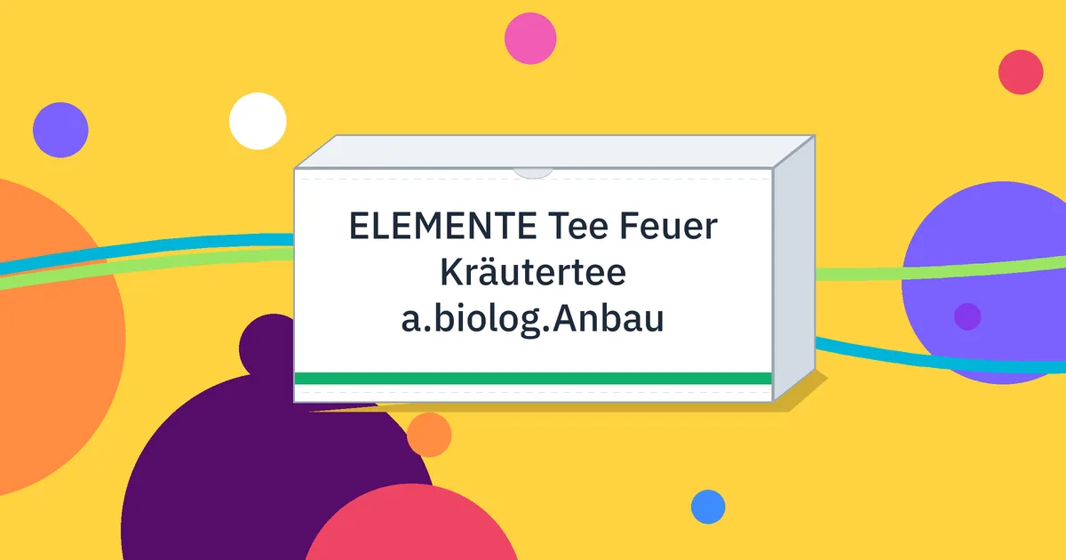 Symbolbild: Packung mit der Aufschrift ELEMENTE Tee Feuer Kräutertee a.biolog.Anbau (PZN 11034663) – Verfügbarkeit und Bezug in Apotheken in Frankfurt am Main