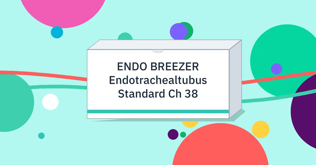 Symbolbild: Packung mit der Aufschrift ENDO BREEZER Endotrachealtubus Standard Ch 38 (PZN 16783760) – Verfügbarkeit und Bezug in Apotheken in Frankfurt am Main