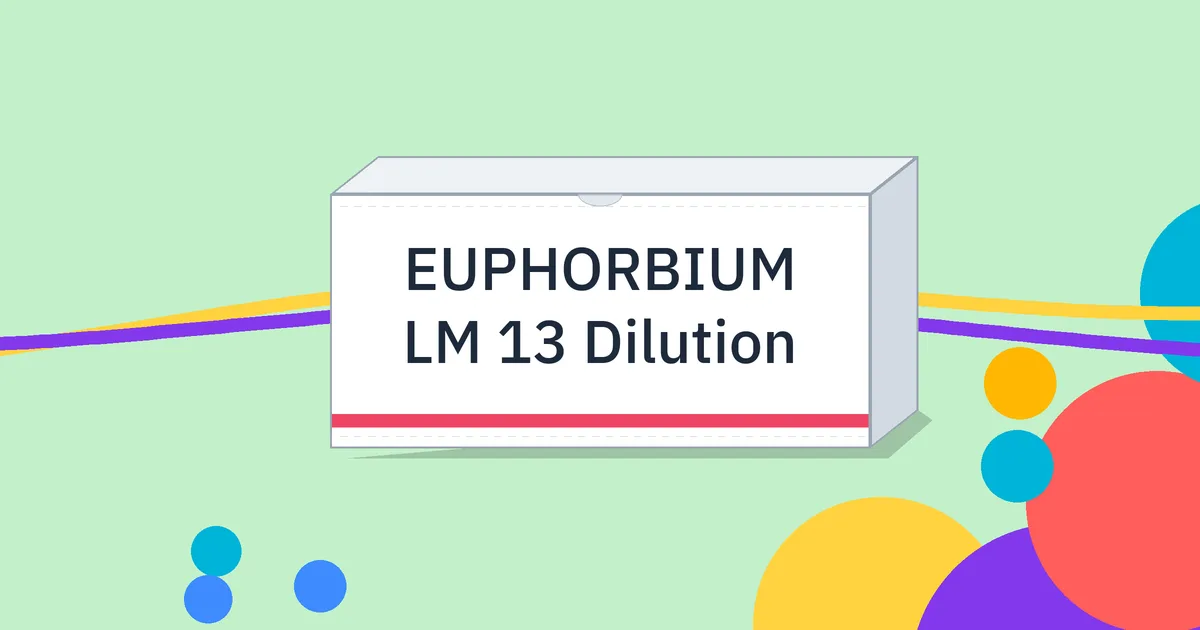 Symbolbild: Packung mit der Aufschrift EUPHORBIUM LM 13 Dilution (PZN 13483218) – Verfügbarkeit und Bezug in Apotheken in Frankfurt am Main