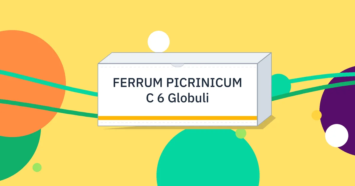 Symbolbild: Packung mit der Aufschrift FERRUM PICRINICUM C 6 Globuli (PZN 19715948) – Verfügbarkeit und Bezug in Apotheken in Frankfurt am Main