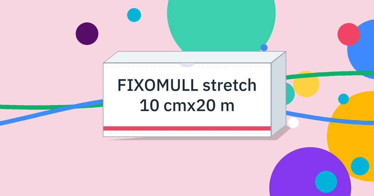 Symbolbild: Packung mit der Aufschrift FIXOMULL stretch 10 cmx20 m (PZN 04919272) – Verfügbarkeit und Bezug in Apotheken in Frankfurt am Main