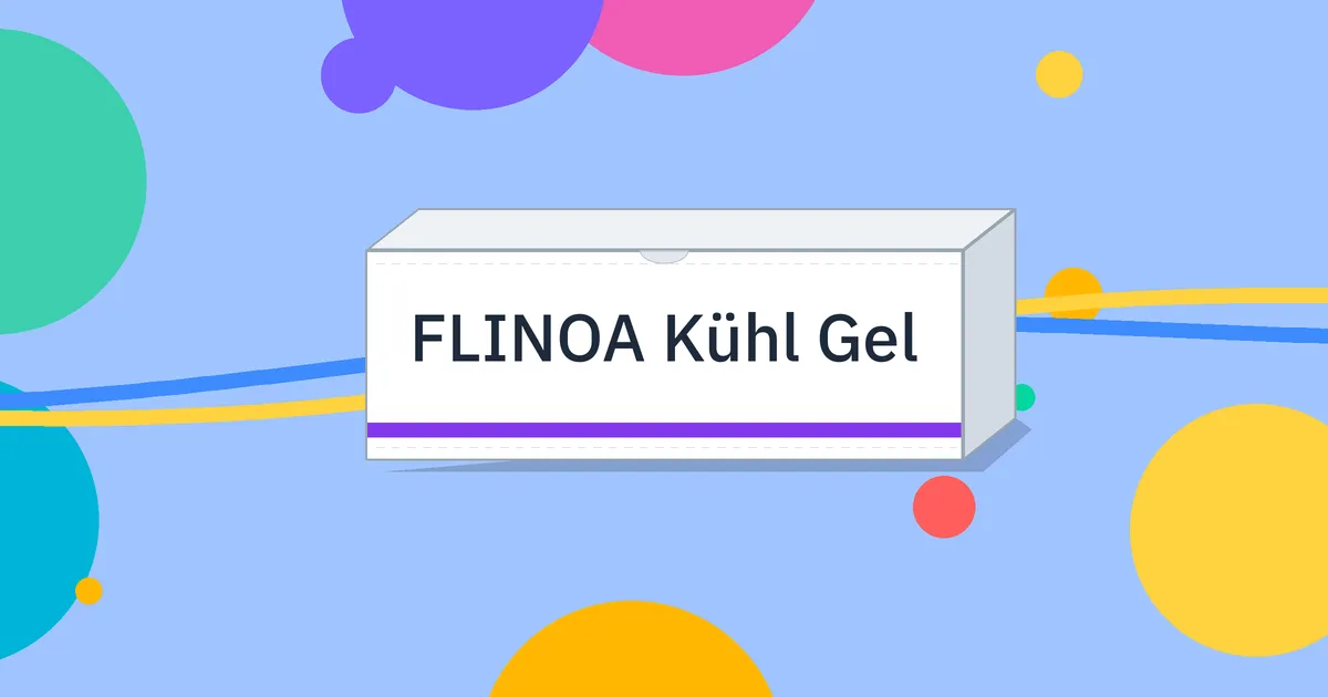 Symbolbild: Packung mit der Aufschrift FLINOA Kühl Gel (PZN 19845680) – Verfügbarkeit und Bezug in Apotheken in Frankfurt am Main
