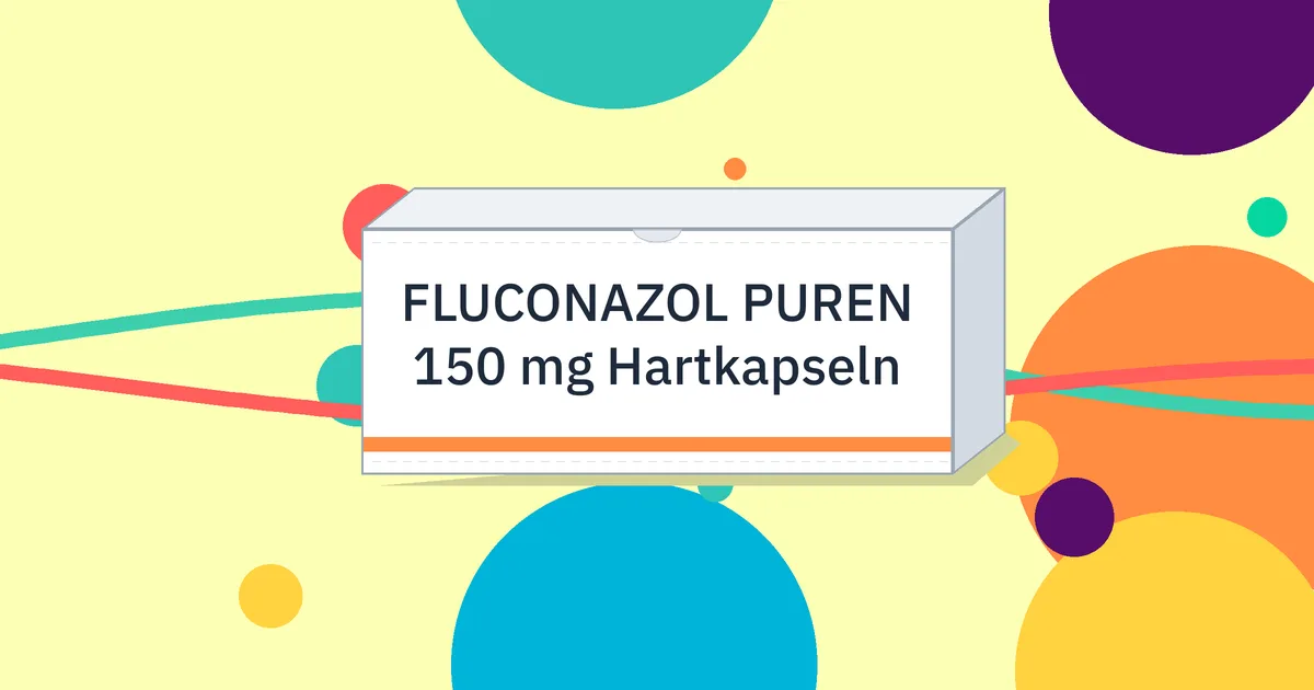 Symbolbild: Packung mit der Aufschrift FLUCONAZOL PUREN 150 mg Hartkapseln (PZN 11354793) – Verfügbarkeit und Bezug in Apotheken in Frankfurt am Main
