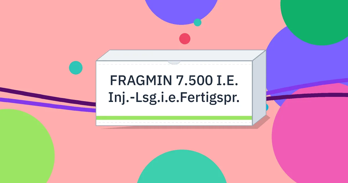 Symbolbild: Packung mit der Aufschrift FRAGMIN 7.500 I.E. Inj.-Lsg.i.e.Fertigspr. (PZN 20657759) – Verfügbarkeit und Bezug in Apotheken in Frankfurt am Main