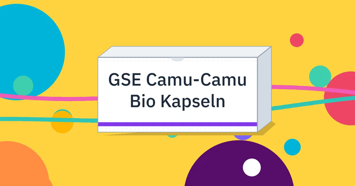 Symbolbild: Packung mit der Aufschrift GSE Camu-Camu Bio Kapseln (PZN 16905430) – Verfügbarkeit und Bezug in Apotheken in Frankfurt am Main