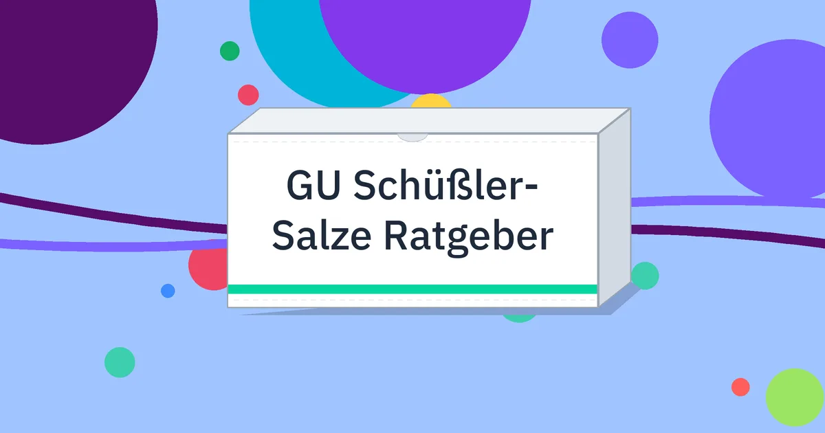 Symbolbild: Packung mit der Aufschrift GU Schüßler-Salze Ratgeber (PZN 14257197) – Verfügbarkeit und Bezug in Apotheken in Frankfurt am Main