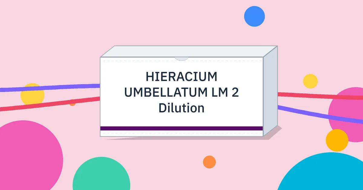Symbolbild: Packung mit der Aufschrift HIERACIUM UMBELLATUM LM 2 Dilution (PZN 13553812) – Verfügbarkeit und Bezug in Apotheken in Frankfurt am Main