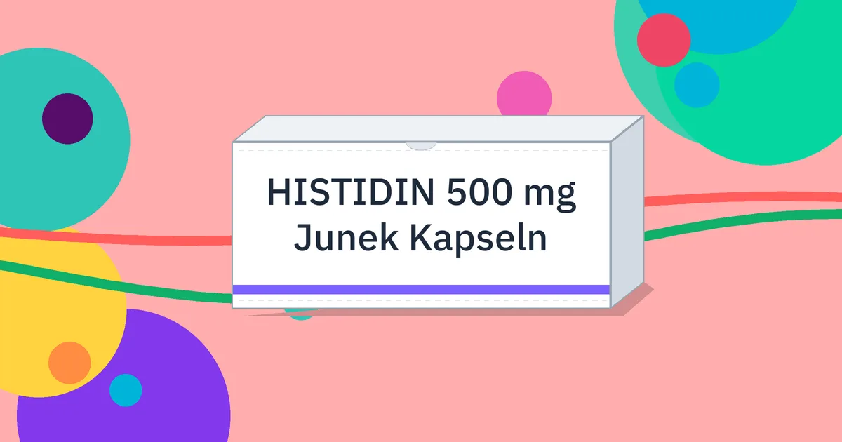 Symbolbild: Packung mit der Aufschrift HISTIDIN 500 mg Junek Kapseln (PZN 00133600) – Verfügbarkeit und Bezug in Apotheken in Frankfurt am Main