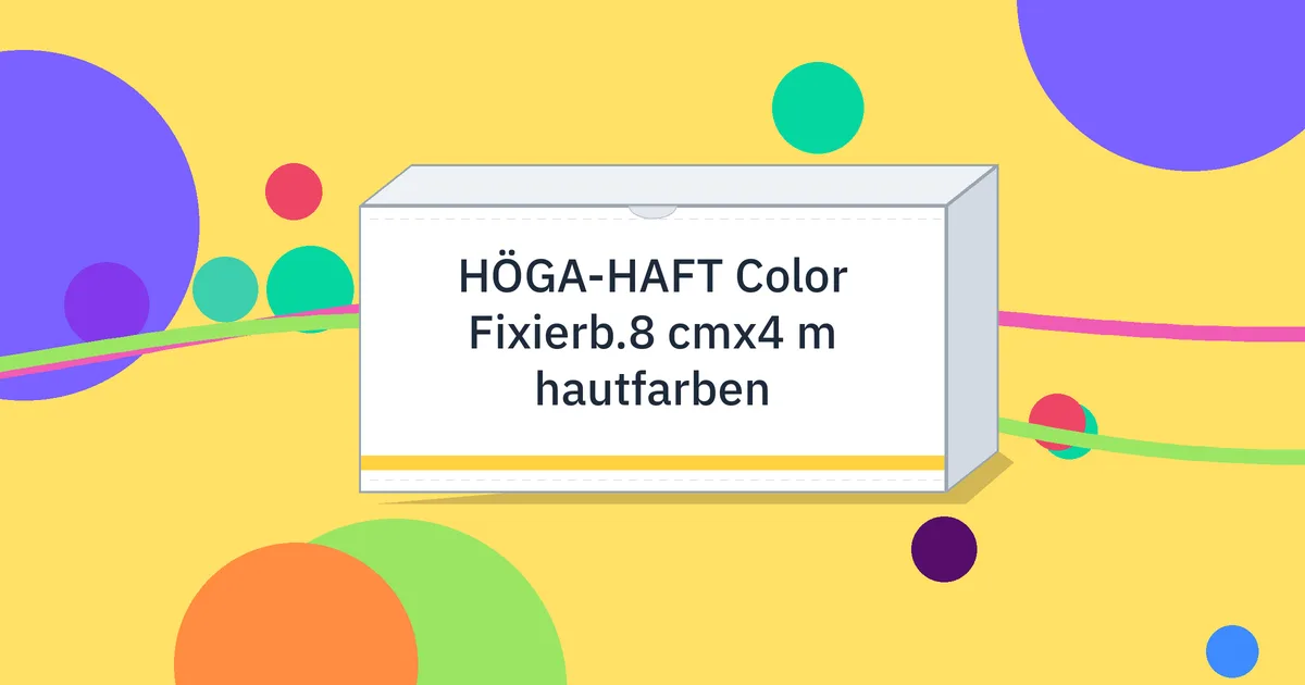 Symbolbild: Packung mit der Aufschrift HÖGA-HAFT Color Fixierb.8 cmx4 m hautfarben (PZN 14367709) – Verfügbarkeit und Bezug in Apotheken in Frankfurt am Main