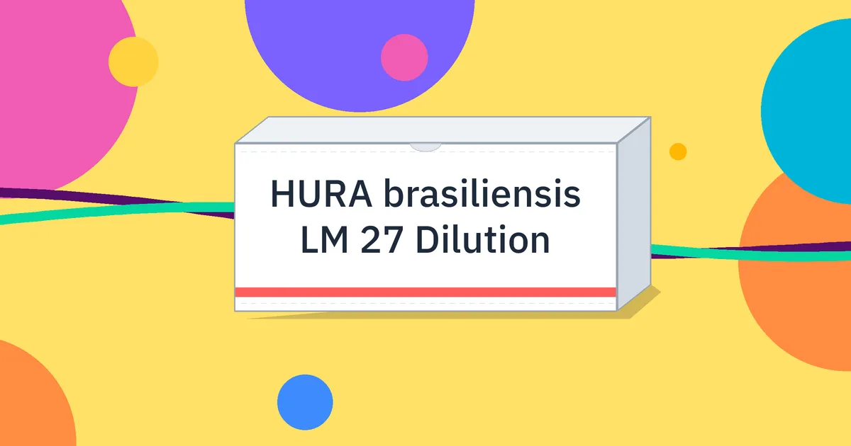 Symbolbild: Packung mit der Aufschrift HURA brasiliensis LM 27 Dilution (PZN 12889906) – Verfügbarkeit und Bezug in Apotheken in Frankfurt am Main