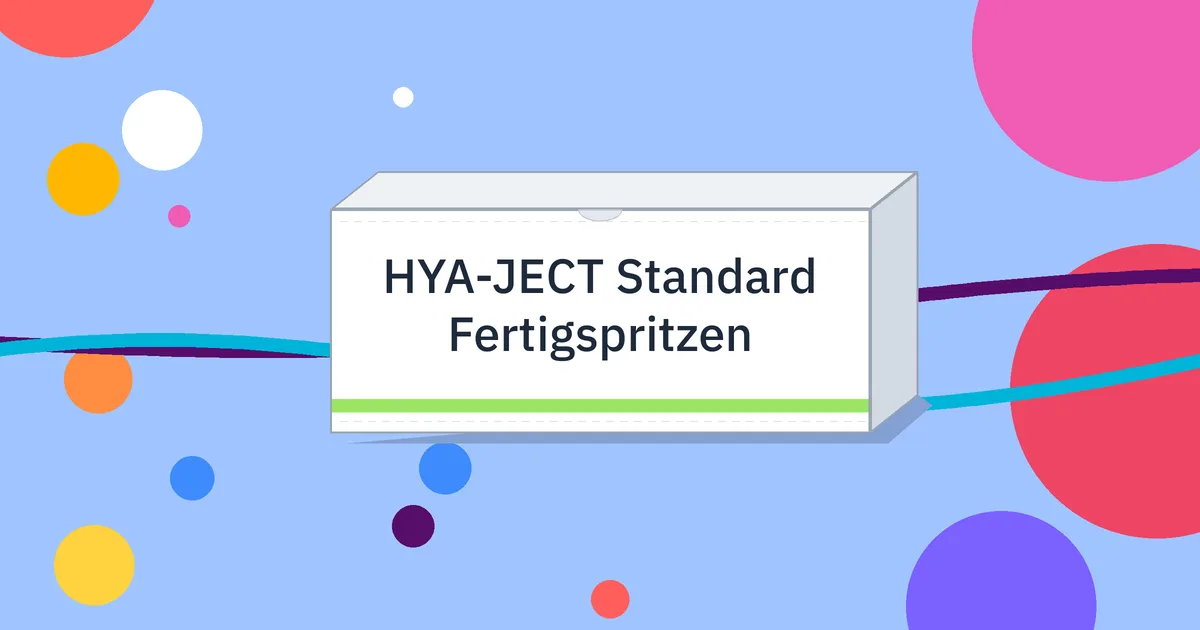 Symbolbild: Packung mit der Aufschrift HYA-JECT Standard Fertigspritzen (PZN 20001065) – Verfügbarkeit und Bezug in Apotheken in Frankfurt am Main