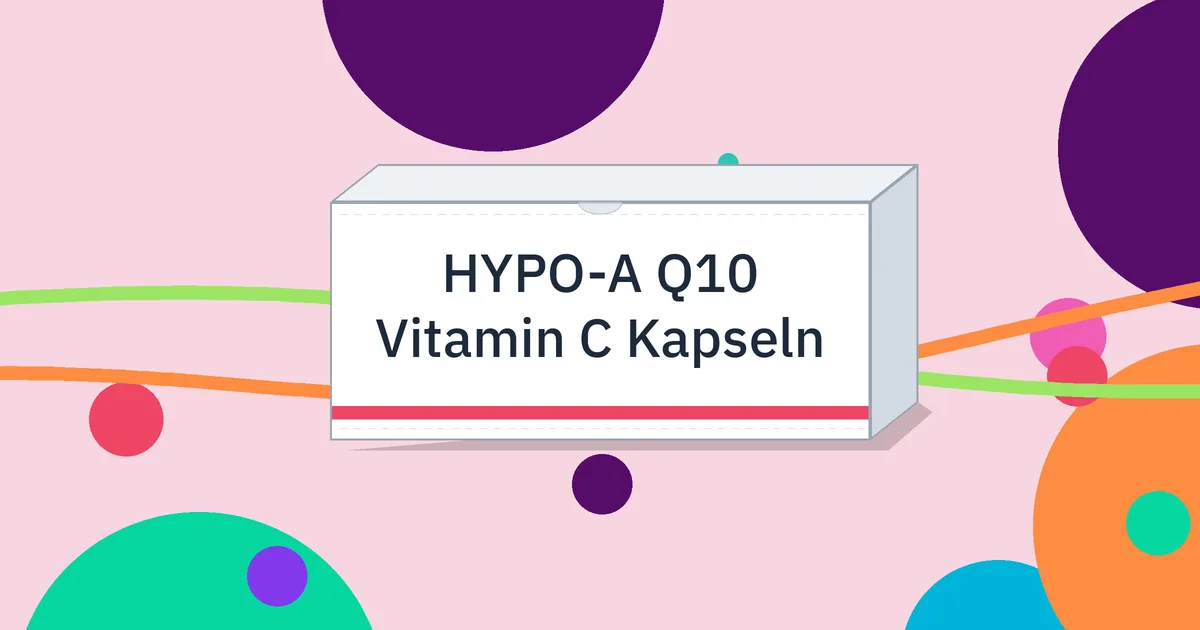 Symbolbild: Packung mit der Aufschrift HYPO-A Q10 Vitamin C Kapseln (PZN 00813039) – Verfügbarkeit und Bezug in Apotheken in Frankfurt am Main