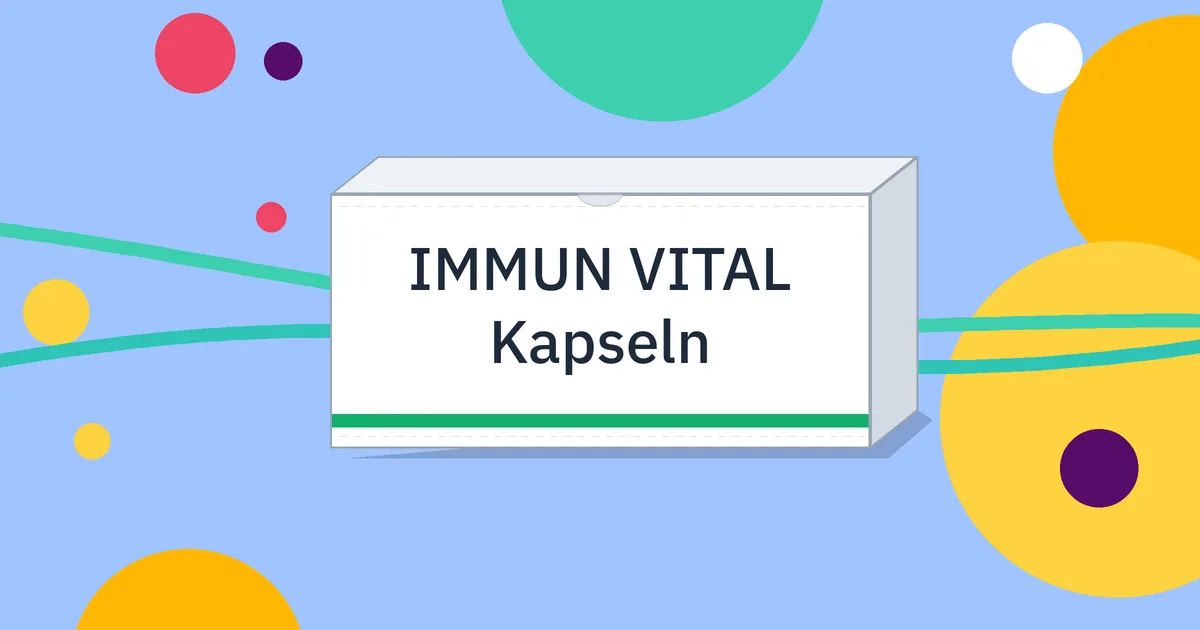 Symbolbild: Packung mit der Aufschrift IMMUN VITAL Kapseln (PZN 16227533) – Verfügbarkeit und Bezug in Apotheken in Frankfurt am Main