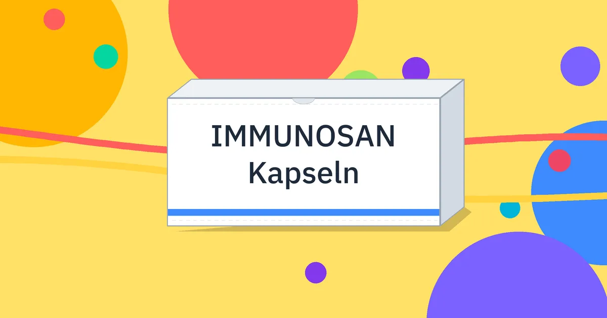 Symbolbild: Packung mit der Aufschrift IMMUNOSAN Kapseln (PZN 06146911) – Verfügbarkeit und Bezug in Apotheken in Frankfurt am Main