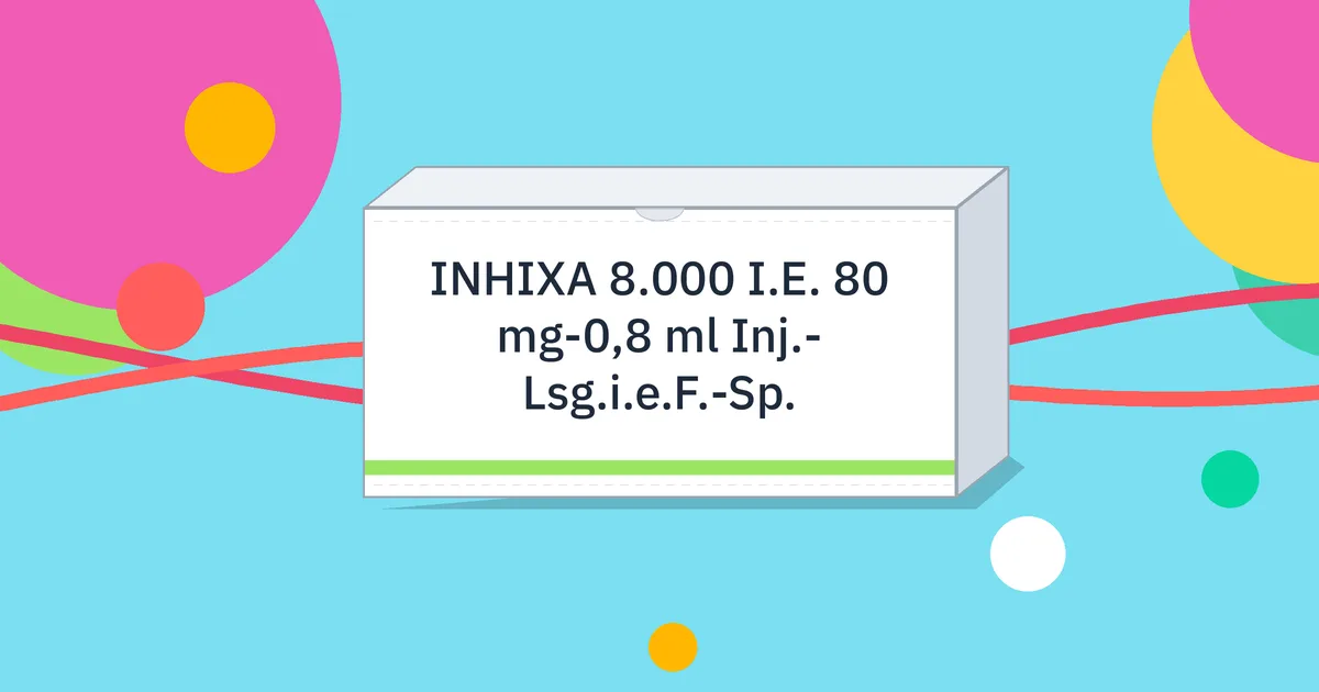 Symbolbild: Packung mit der Aufschrift INHIXA 8.000 I.E. 80 mg-0,8 ml Inj.-Lsg.i.e.F.-Sp. (PZN 18094579) – Verfügbarkeit und Bezug in Apotheken in Frankfurt am Main