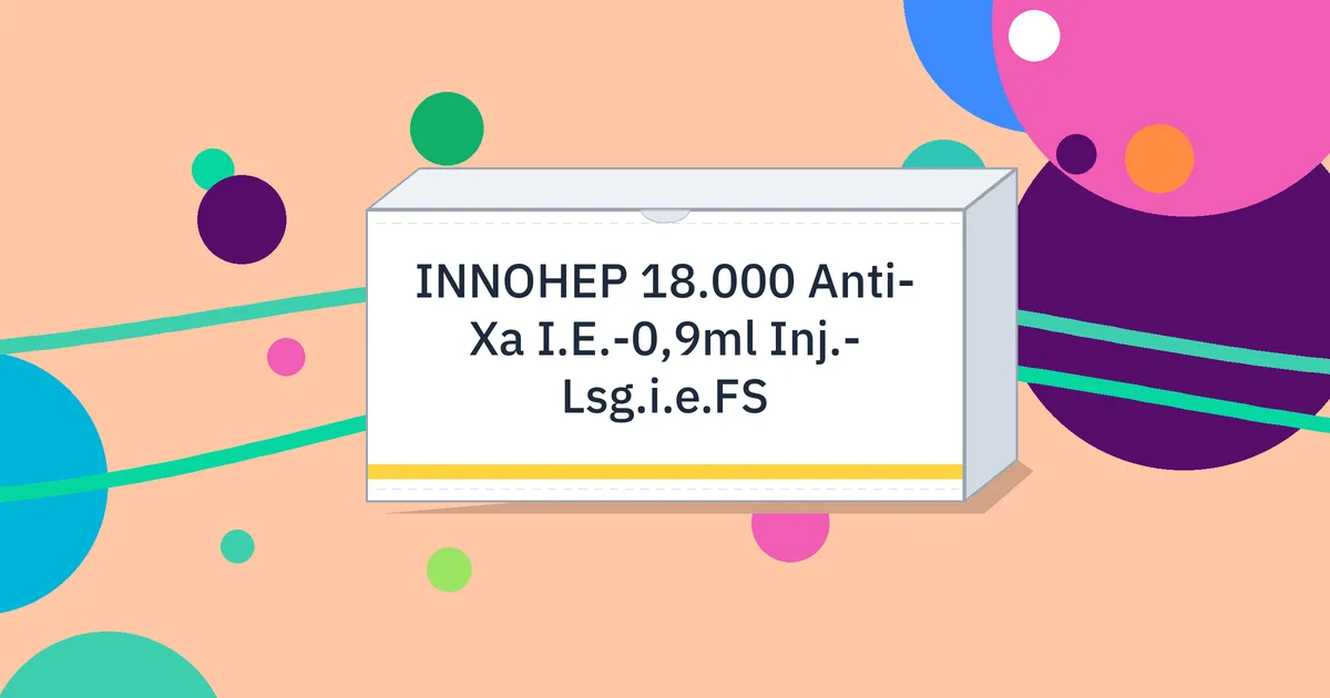 Symbolbild: Packung mit der Aufschrift INNOHEP 18.000 Anti-Xa I.E.-0,9ml Inj.-Lsg.i.e.FS (PZN 14023016) – Verfügbarkeit und Bezug in Apotheken in Frankfurt am Main
