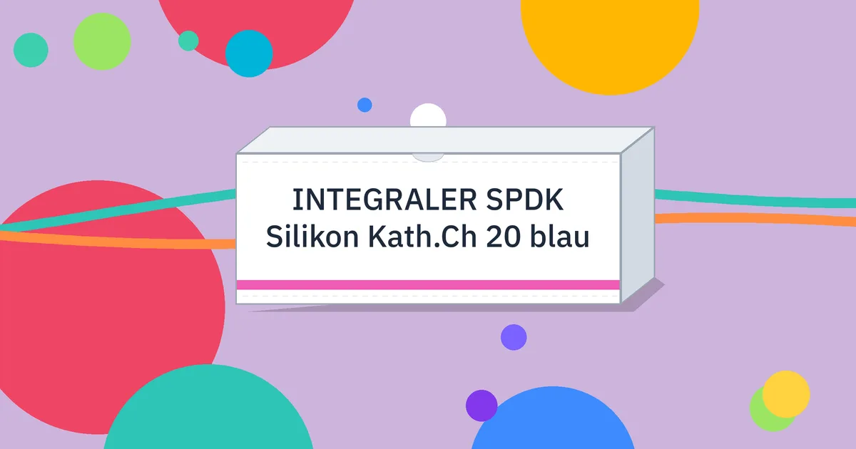 Symbolbild: Packung mit der Aufschrift INTEGRALER SPDK Silikon Kath.Ch 20 blau (PZN 16825151) – Verfügbarkeit und Bezug in Apotheken in Frankfurt am Main
