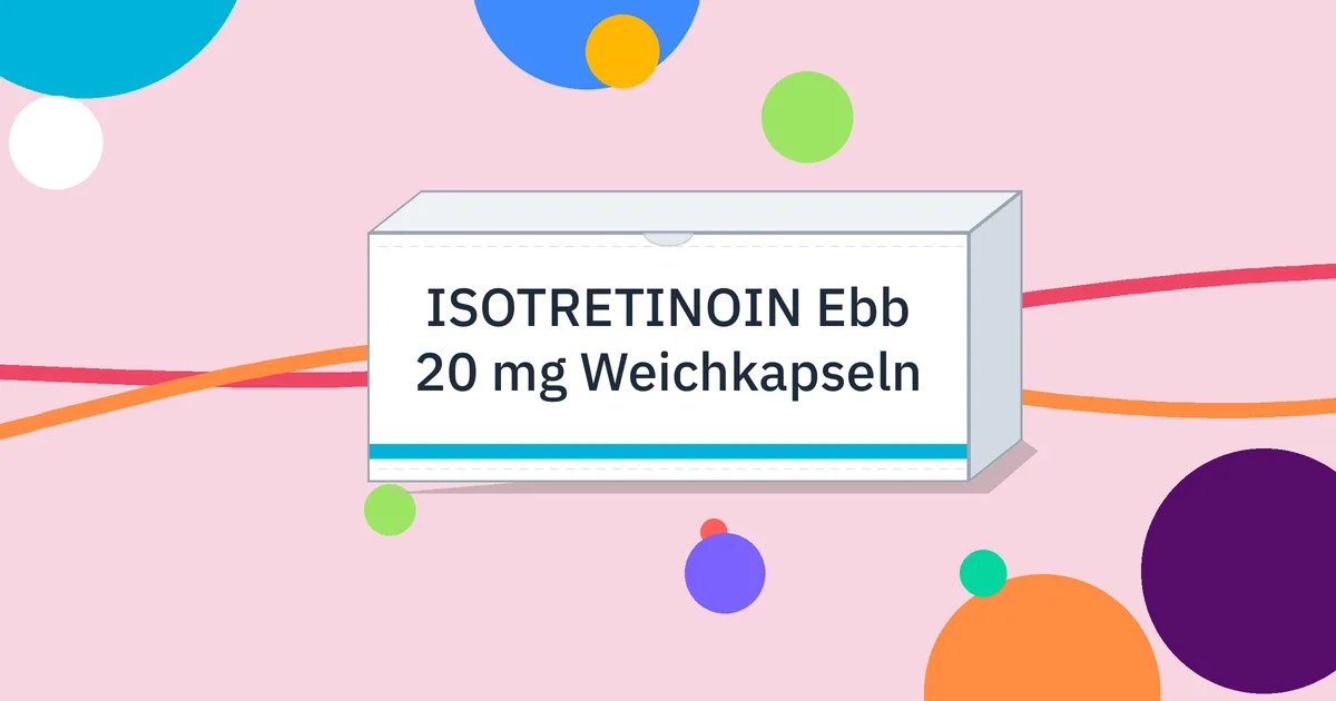 Symbolbild: Packung mit der Aufschrift ISOTRETINOIN Ebb 20 mg Weichkapseln (PZN 19979268) – Verfügbarkeit und Bezug in Apotheken in Frankfurt am Main