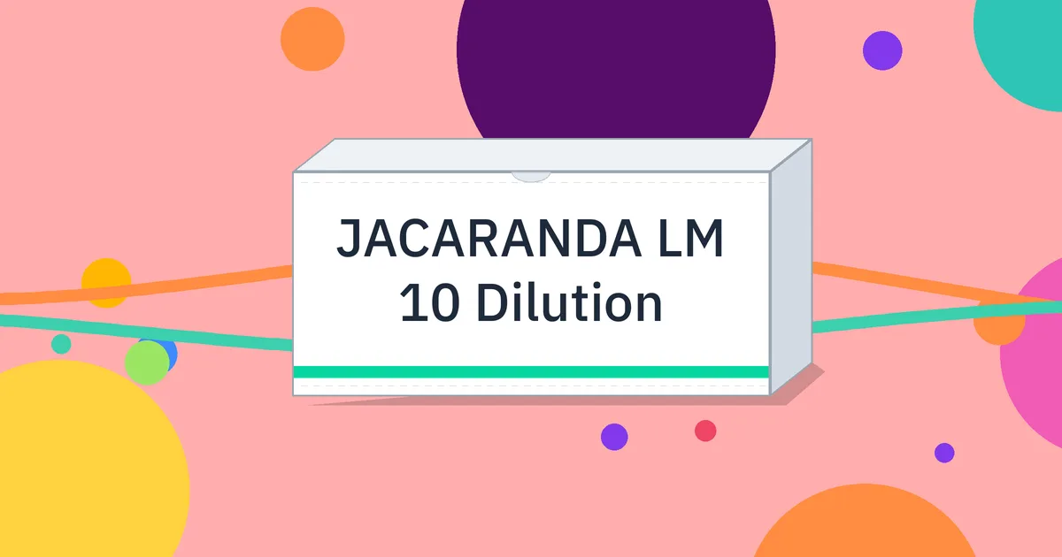 Symbolbild: Packung mit der Aufschrift JACARANDA LM 10 Dilution (PZN 13561361) – Verfügbarkeit und Bezug in Apotheken in Frankfurt am Main