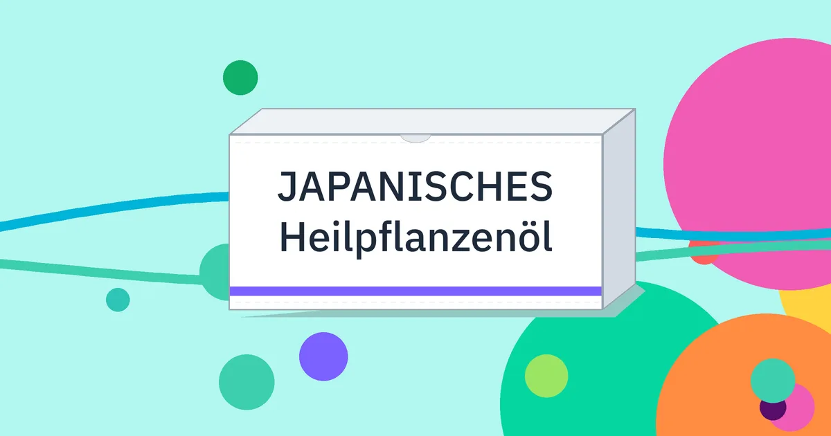 Symbolbild: Packung mit der Aufschrift JAPANISCHES Heilpflanzenöl (PZN 20123070) – Verfügbarkeit und Bezug in Apotheken in Frankfurt am Main
