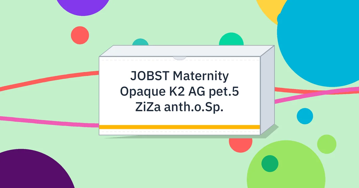 Symbolbild: Packung mit der Aufschrift JOBST Maternity Opaque K2 AG pet.5 ZiZa anth.o.Sp. (PZN 15856095) – Verfügbarkeit und Bezug in Apotheken in Frankfurt am Main