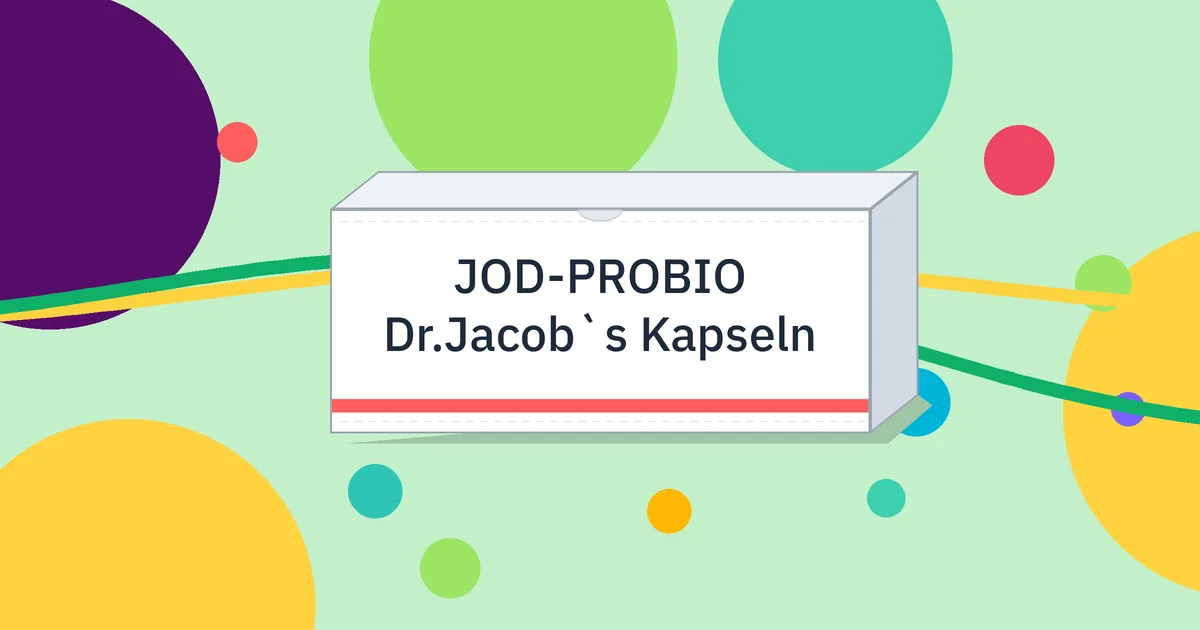 Symbolbild: Packung mit der Aufschrift JOD-PROBIO Dr.Jacob`s Kapseln (PZN 14025363) – Verfügbarkeit und Bezug in Apotheken in Frankfurt am Main