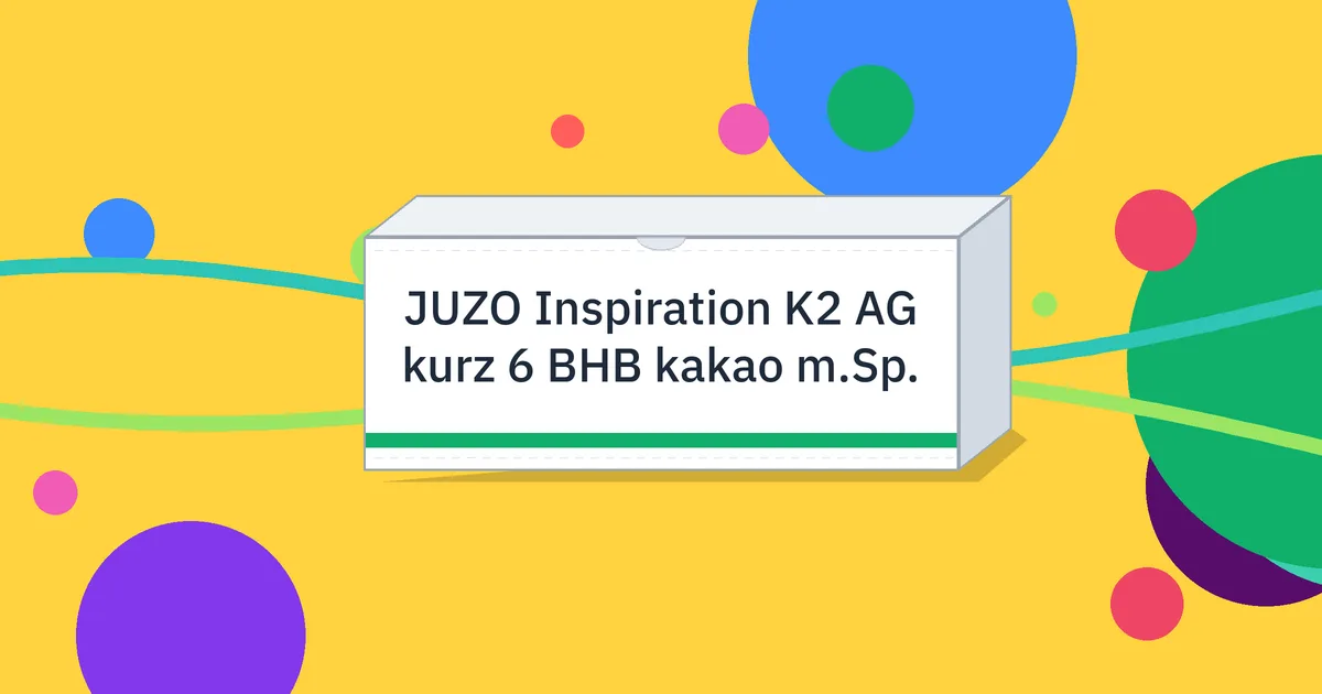 Symbolbild: Packung mit der Aufschrift JUZO Inspiration K2 AG kurz 6 BHB kakao m.Sp. (PZN 14834507) – Verfügbarkeit und Bezug in Apotheken in Frankfurt am Main