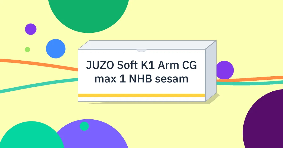 Symbolbild: Packung mit der Aufschrift JUZO Soft K1 Arm CG max 1 NHB sesam (PZN 15508862) – Verfügbarkeit und Bezug in Apotheken in Frankfurt am Main