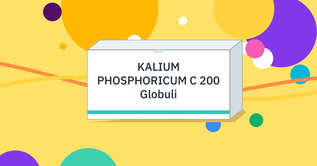 Symbolbild: Packung mit der Aufschrift KALIUM PHOSPHORICUM C 200 Globuli (PZN 04223091) – Verfügbarkeit und Bezug in Apotheken in Frankfurt am Main