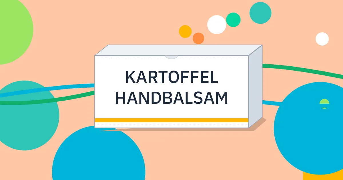 Symbolbild: Packung mit der Aufschrift KARTOFFEL HANDBALSAM (PZN 16200907) – Verfügbarkeit und Bezug in Apotheken in Frankfurt am Main