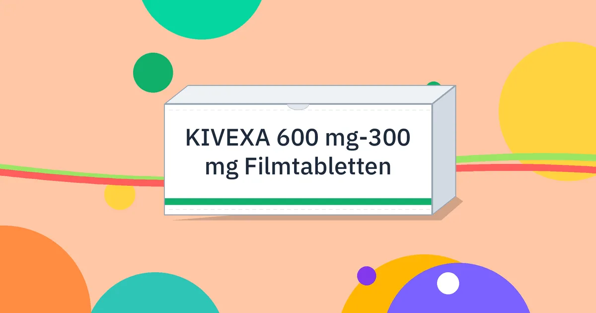 Symbolbild: Packung mit der Aufschrift KIVEXA 600 mg-300 mg Filmtabletten (PZN 04169730) – Verfügbarkeit und Bezug in Apotheken in Frankfurt am Main