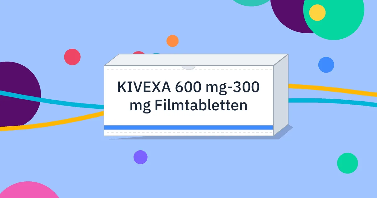 Symbolbild: Packung mit der Aufschrift KIVEXA 600 mg-300 mg Filmtabletten (PZN 11662649) – Verfügbarkeit und Bezug in Apotheken in Frankfurt am Main