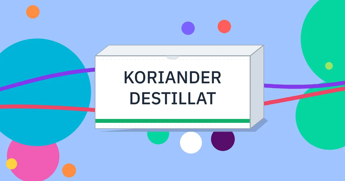 Symbolbild: Packung mit der Aufschrift KORIANDER DESTILLAT (PZN 00693167) – Verfügbarkeit und Bezug in Apotheken in Frankfurt am Main