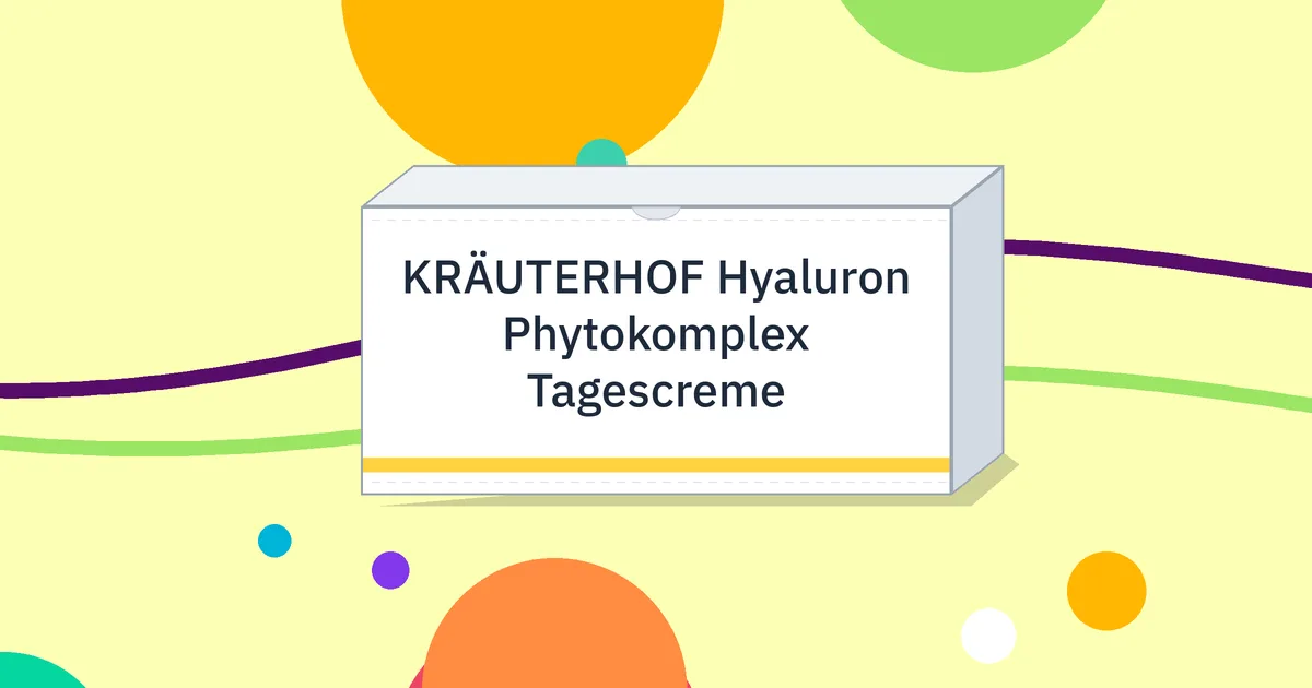 Symbolbild: Packung mit der Aufschrift KRÄUTERHOF Hyaluron Phytokomplex Tagescreme (PZN 14412568) – Verfügbarkeit und Bezug in Apotheken in Frankfurt am Main