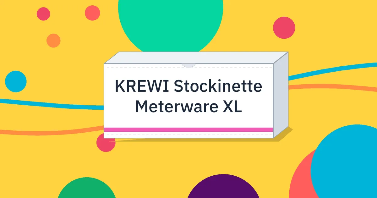 Symbolbild: Packung mit der Aufschrift KREWI Stockinette Meterware XL (PZN 06710240) – Verfügbarkeit und Bezug in Apotheken in Frankfurt am Main