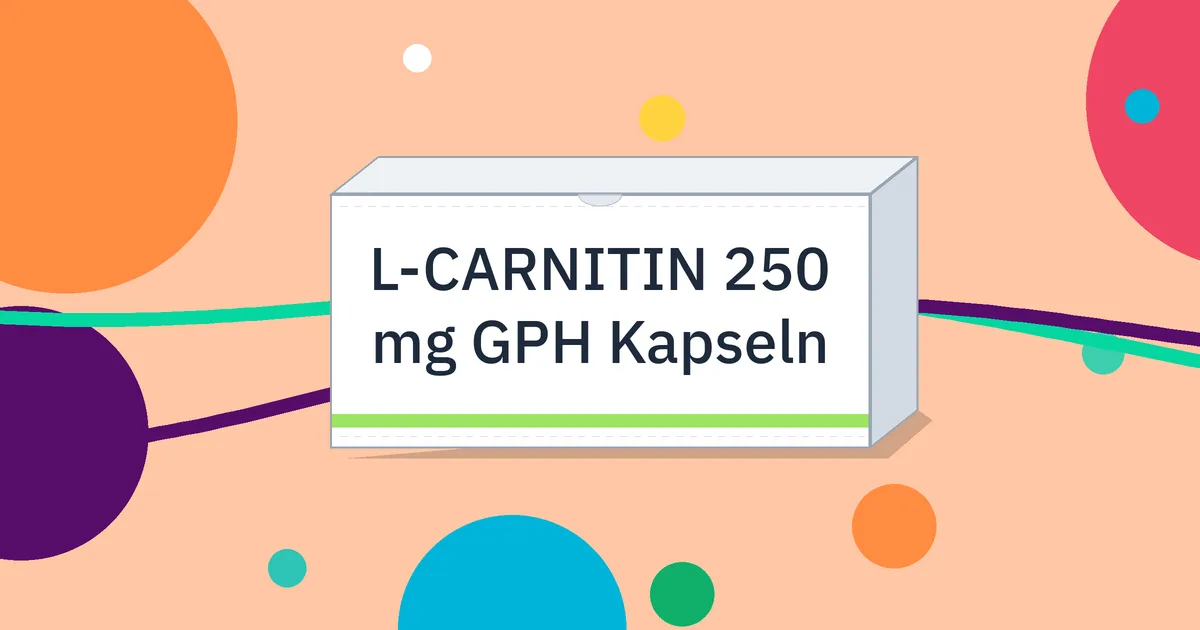 Symbolbild: Packung mit der Aufschrift L-CARNITIN 250 mg GPH Kapseln (PZN 07352794) – Verfügbarkeit und Bezug in Apotheken in Frankfurt am Main