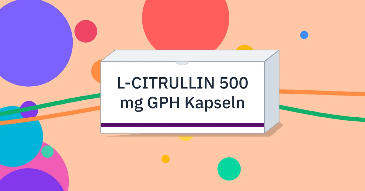 Symbolbild: Packung mit der Aufschrift L-CITRULLIN 500 mg GPH Kapseln (PZN 07012845) – Verfügbarkeit und Bezug in Apotheken in Frankfurt am Main