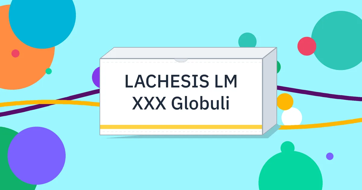 Symbolbild: Packung mit der Aufschrift LACHESIS LM XXX Globuli (PZN 02678226) – Verfügbarkeit und Bezug in Apotheken in Frankfurt am Main