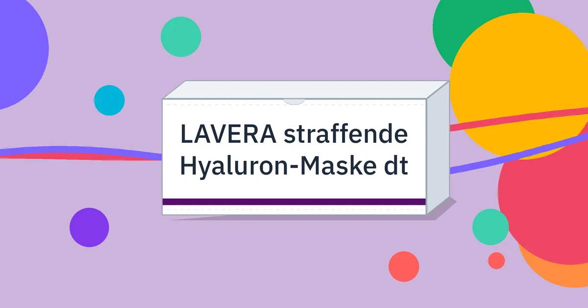 Symbolbild: Packung mit der Aufschrift LAVERA straffende Hyaluron-Maske dt (PZN 17502817) – Verfügbarkeit und Bezug in Apotheken in Frankfurt am Main