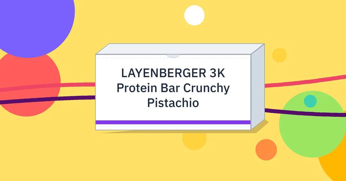 Symbolbild: Packung mit der Aufschrift LAYENBERGER 3K Protein Bar Crunchy Pistachio (PZN 19799052) – Verfügbarkeit und Bezug in Apotheken in Frankfurt am Main